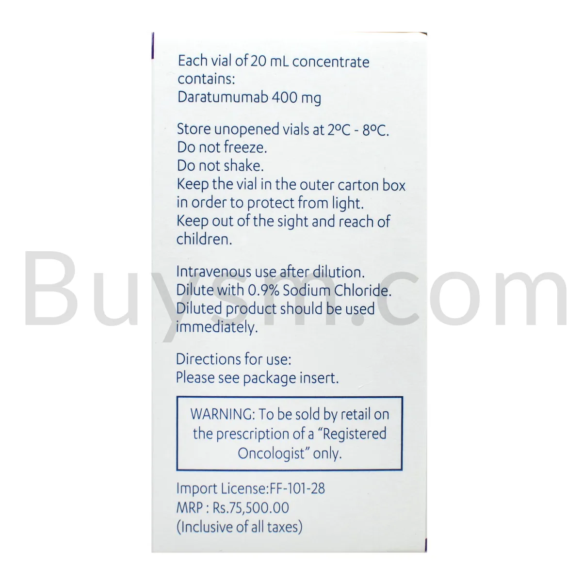 Darzalex 400 mg Injection | Buy Darzalex 400 mg Injection Online